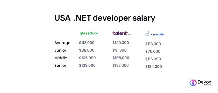 .NET Developer Salary in USA and Across the Globe (from junior to ...